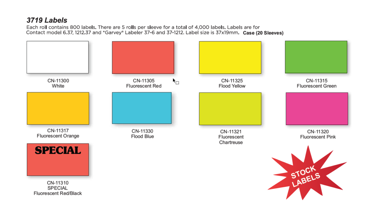 6.37 Premium Contact Large Format Labeler - Contact Label Guns
